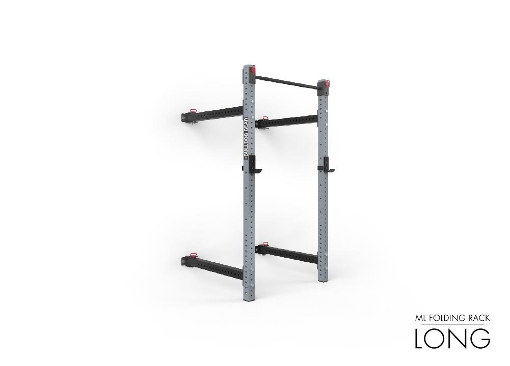 Long Wall Mounted Folding Rack | Grey | Bulldog Gear – BulldogGear-Test-01